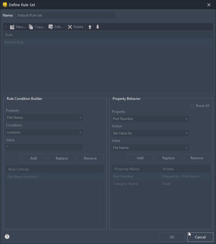 Edit properties during Vault Copy Design