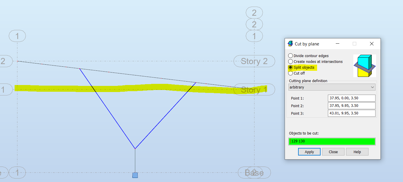 "The element exceeds geometrical limits of the story" warning while model analysis in Robot ...