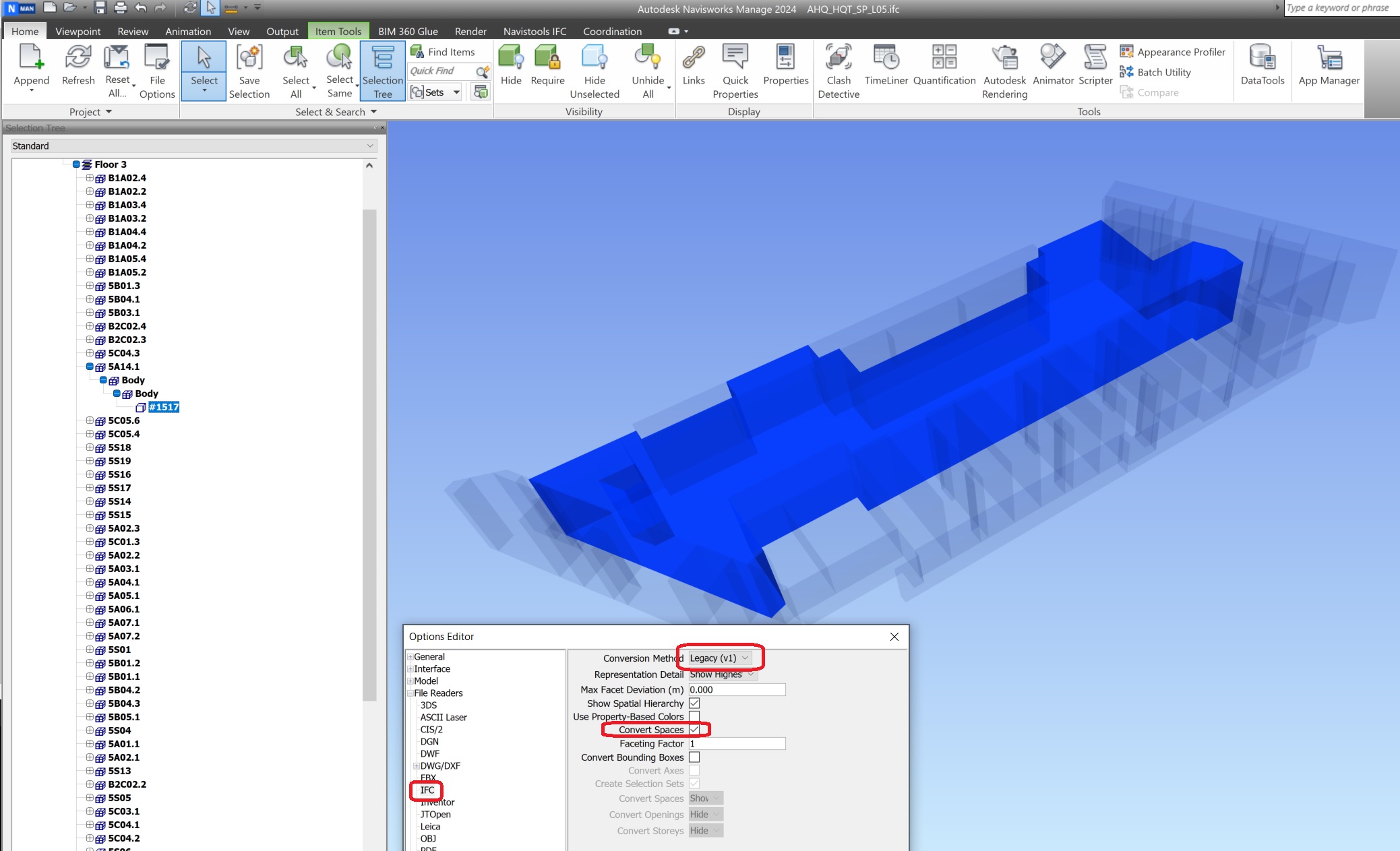 Ifc Model Incomplete In Navisworks And Revit 