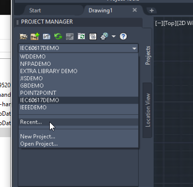 To find projects after closing them from the Project Manager in AutoCAD ...