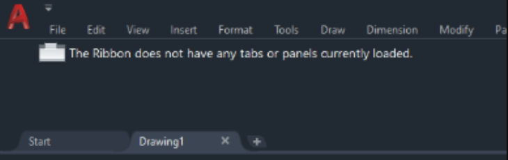 "The Ribbon does not have any ..." appears when closing AutoCAD products