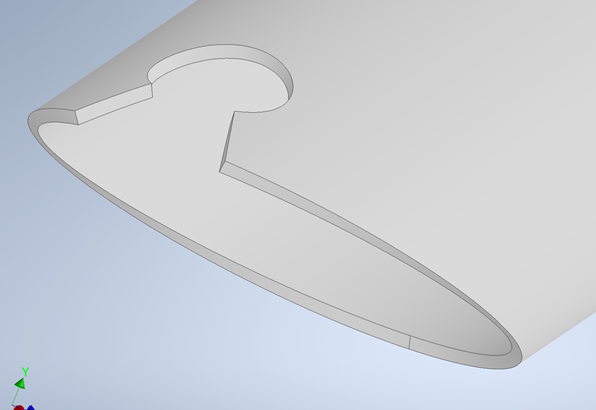 Cut normal to surface of cylindrical part in Inventor
