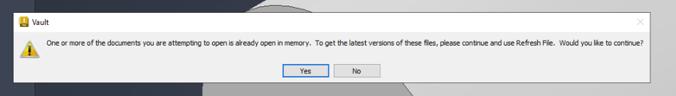 version 'x' could not be located..." when opening Inventor files from Vault