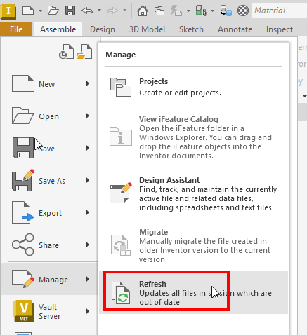 version 'x' could not be located..." when opening Inventor files from Vault