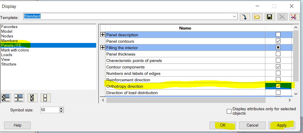 How to present orthotropy direction for slab in Robot Structural Analysis