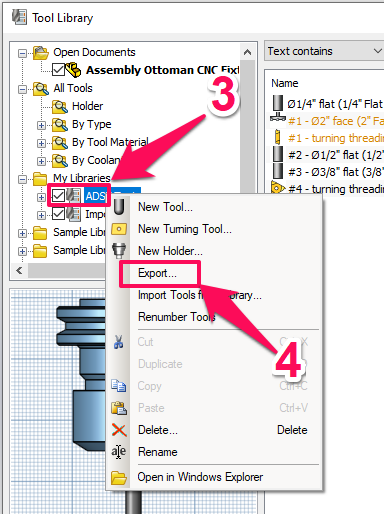 How to transfer Tool Library to a new installation of HSMWorks