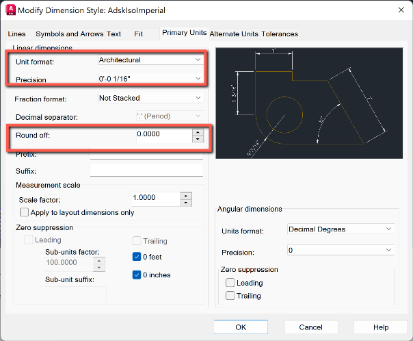 The AutoCAD Plant 3D isometric drawing dimensions are rounded for a project, using British units