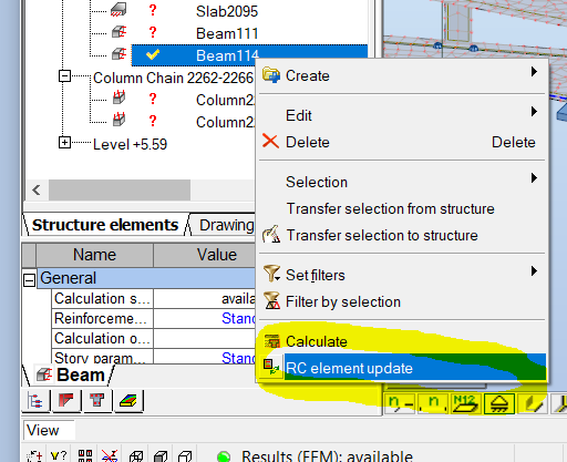 Frozen reinforcement in provided reinforcement module is removed from already calculated beam in ...