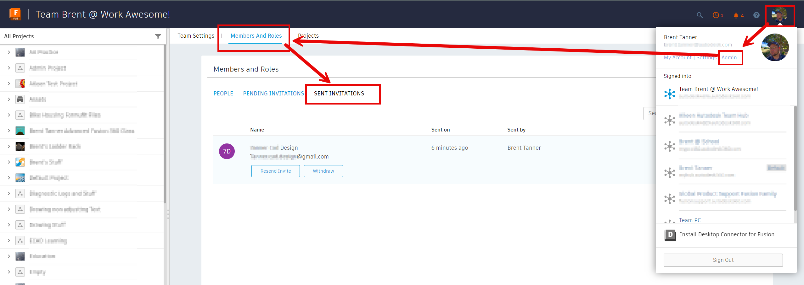 "Whoosh! We just sent you an invite" when accessing Fusion or BIM 360 Team