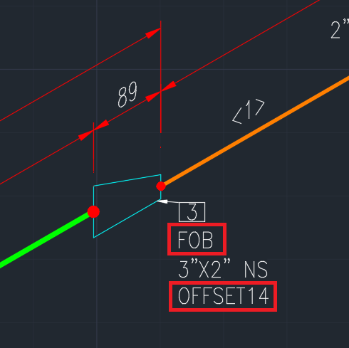 How to remove the eccentric reducer FOB and Offset location annotation in isometric drawings of ...