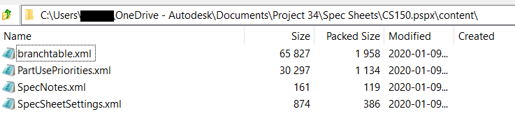 AutoCAD Plant 3D에서 사양의 최소 크기, 최대 크기 및 부품 사용 우선순위를 찾을 수 있는 위치
