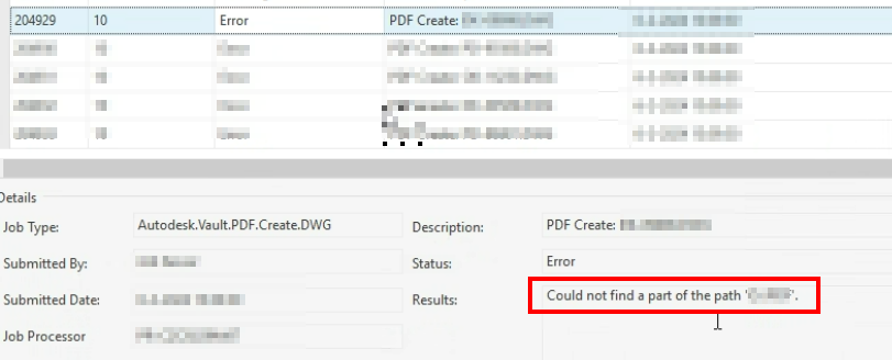 Could Not Find A Part Of The Path When Publishing Dwf Or Pdf Representation For Cad Files