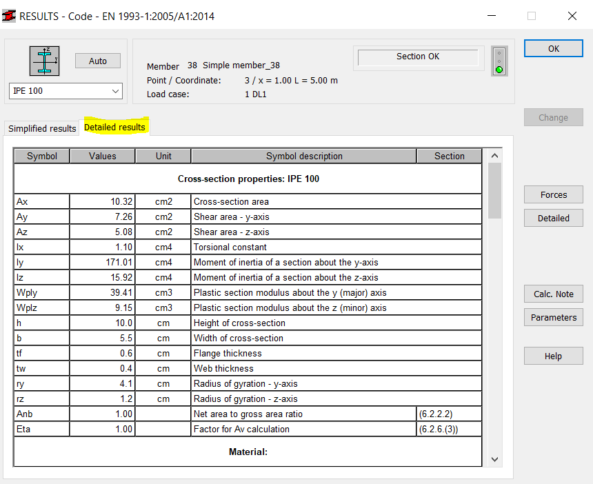 How to print detailed results for steel member code check in Robot Structural Analysis