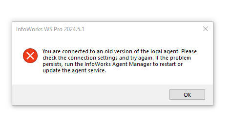 "You are connected to an old version of the local agent" error when ...