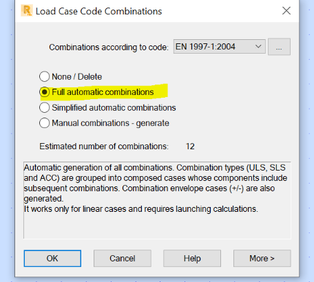 How to automate load combinations generation in Robot Structural Analysis