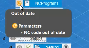 "NC code out of date" after modifying toolpath or generating in Fusion