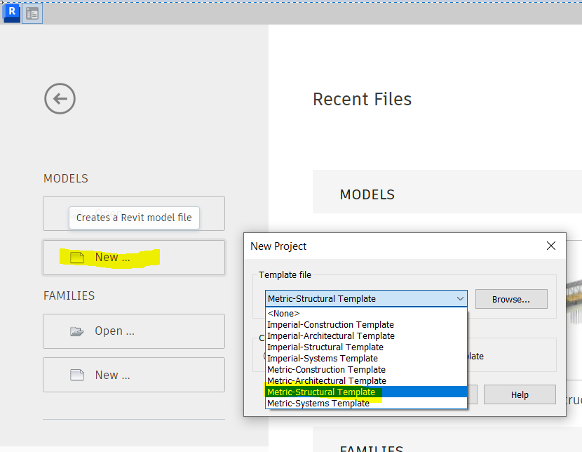 "Revit template may be not structural." warning while model export from Robot Structural ...