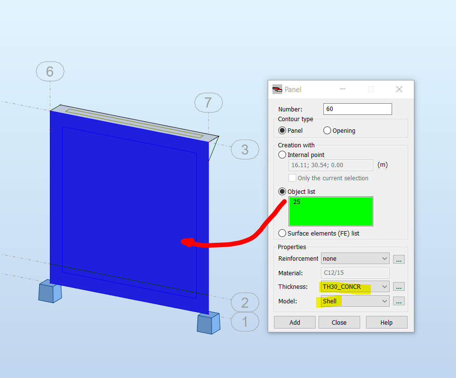 Liquid pressure load is not applied to claddings in Robot Structural Analysis