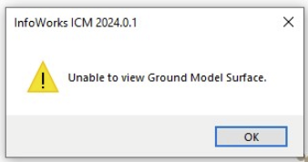 "Unable to view Ground Model Surface" when importing LandXML files in InfoWorks ICM