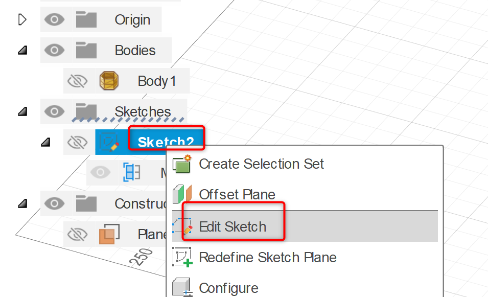 How to edit a fully constrained locked mesh section sketch in Fusion 360