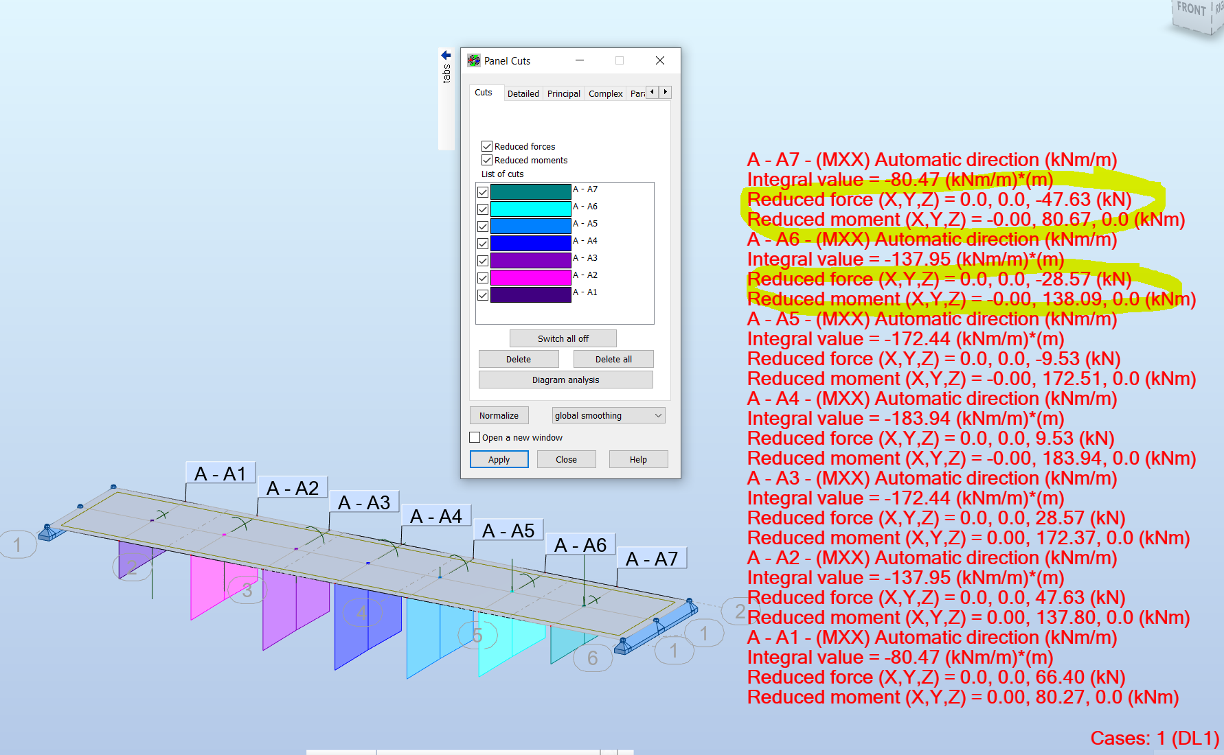 Is it possible to display diagram of internal forces for beam simulated by panel in Robot ...