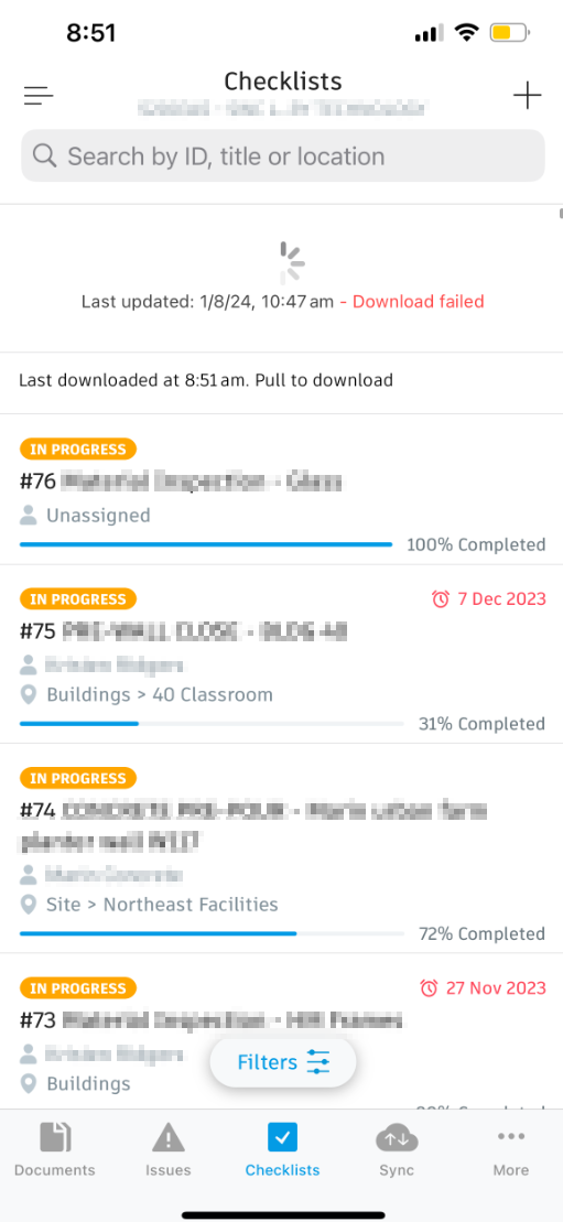 BIM 360 iPad app: 'Download failed'