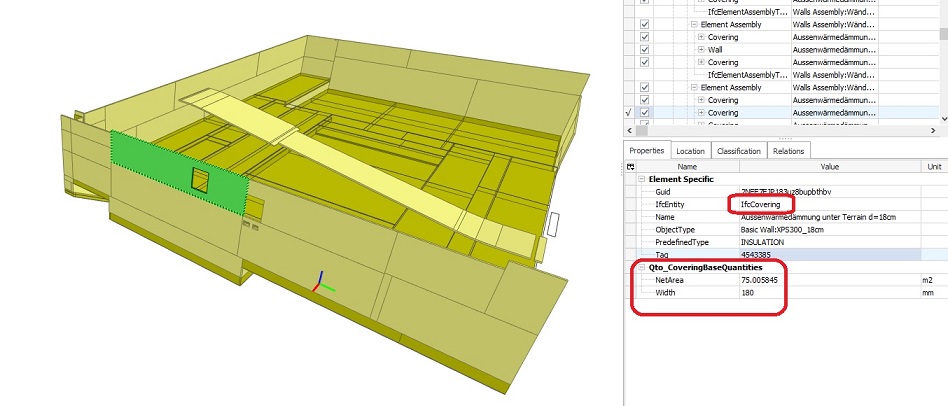 Walls as IfcCovering GrossArea not exported to IFC4 QTO base quantities ...