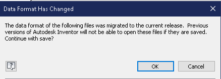 When saving, a Date Format Has Changed prompt is being shown in Inventor