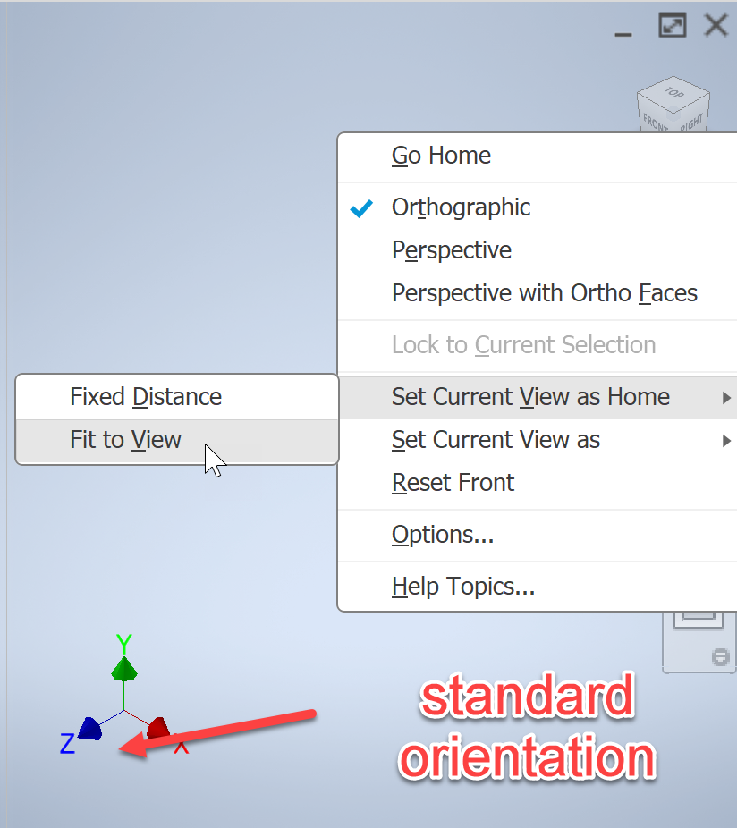 Thumbnails are oriented differently than expected in Inventor