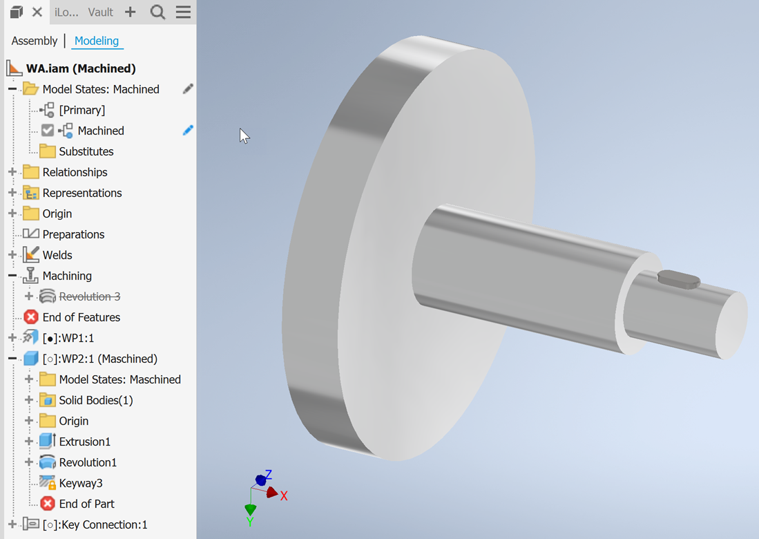 "Not possible to create shaft groove!" when using Parallel Key ...