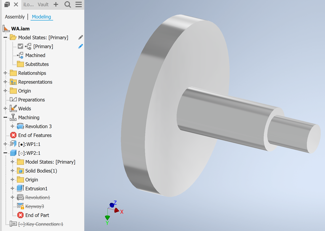 "Not possible to create shaft groove!" when using Parallel Key ...
