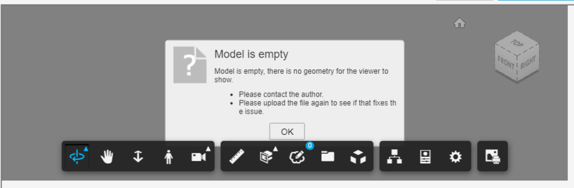 "Model is Empty" when viewing iPart in Vault