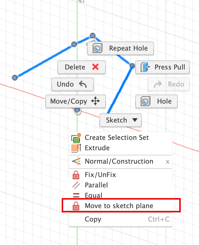 Some sketch objects are off sketch plane in Autodesk Fusion