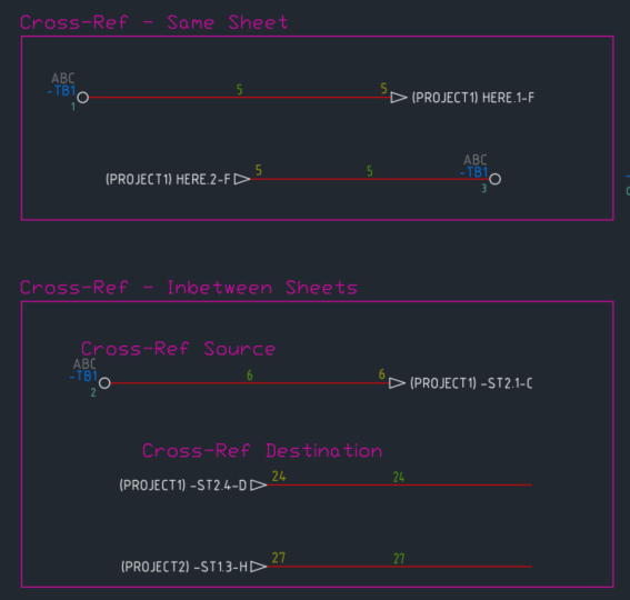 To use a subfolder project name or number in Source and Destination arrows in AutoCAD Electrical