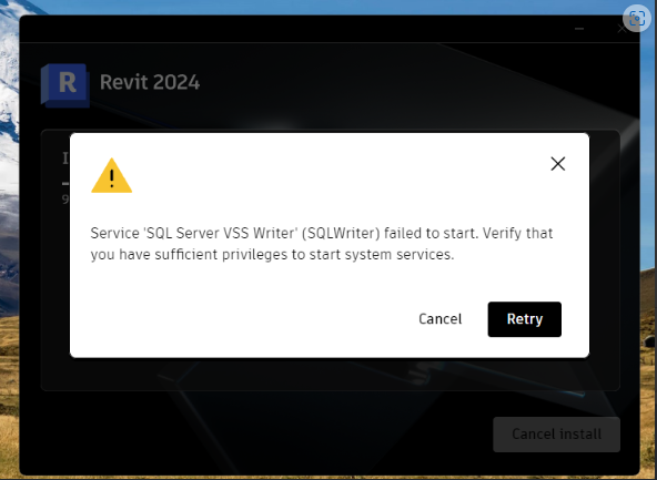 "Service 'SQL Server VSS Writer (SQLWriter) failed to start" error when ...