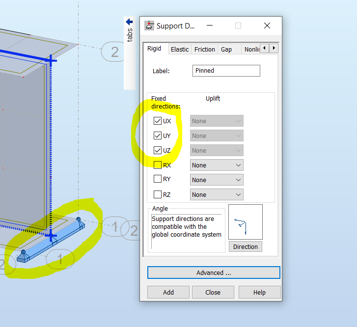 Different deflections for beam simulated by member and finite elements in Robot Structural Analysis