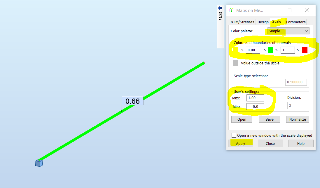Correctly verified member presented in red when design ratio presented ...