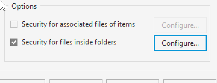 How to grant specific groups in Vault access to specific folders based on assigned item security