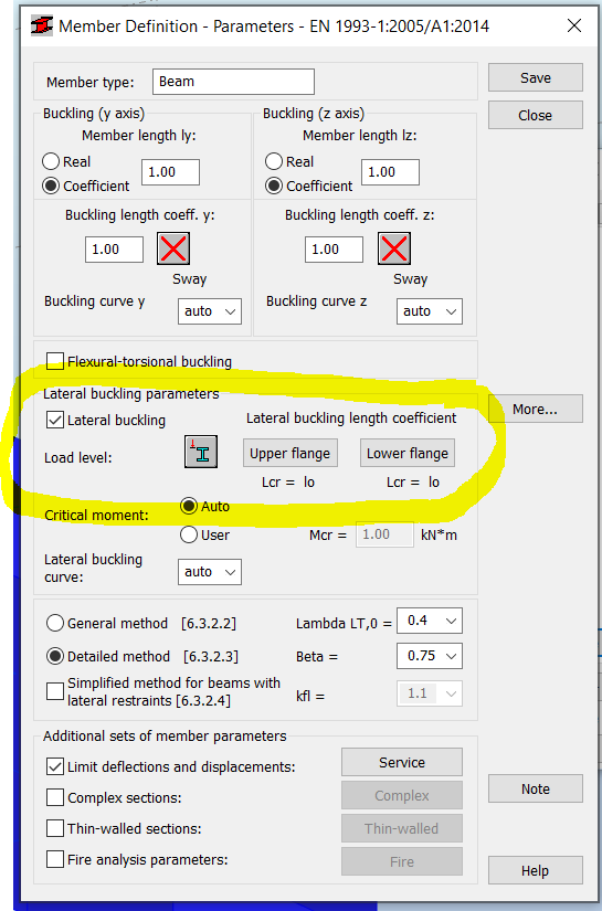 Critical moment for lateral buckling calculated in LTBeam different ...