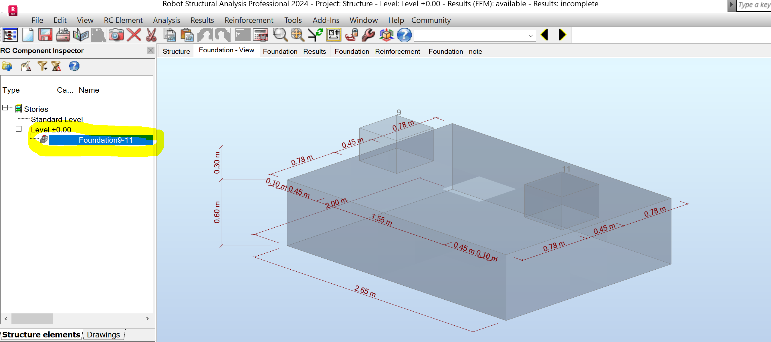 Is it possible to design single foundation for two or four columns in Robot Structural Analysis