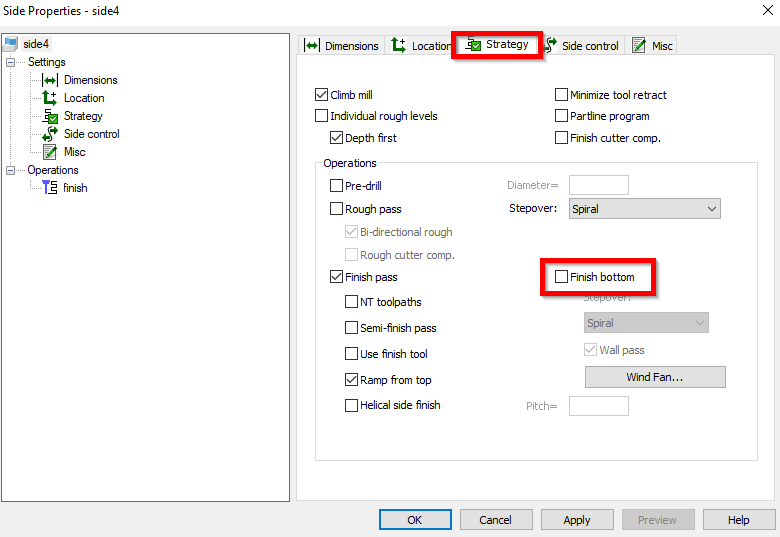 Slot is not machining to depth in FeatureCAM