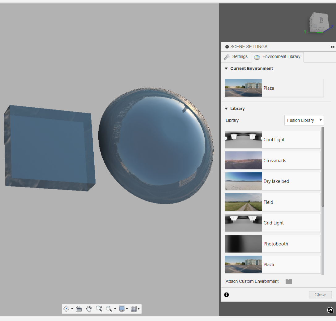 Render preview lighting is being calculated incorrectly across glossy surfaces in Autodesk Fusion