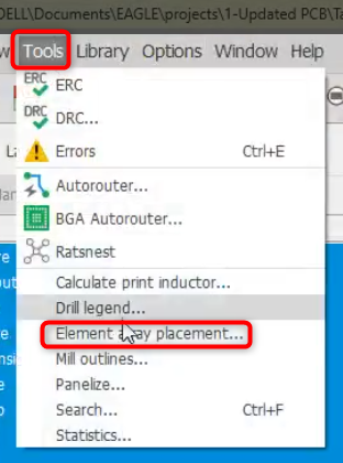 How to arrange components in a circular path in EAGLE and Fusion