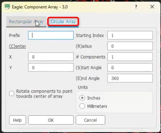 How to arrange components in a circular path in EAGLE and Fusion