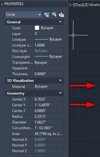 Modify Unit of Area in Properties Palette in AutoCAD Products