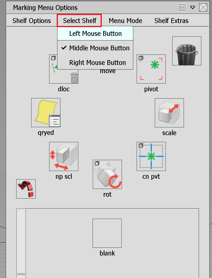 Aliasのマーキングメニューエディタの内容が、実際と異なる