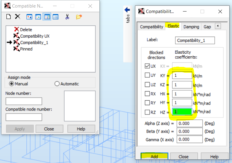 Excessive deflections of 3D frame with many releases or compatible nodes defined in Robot ...