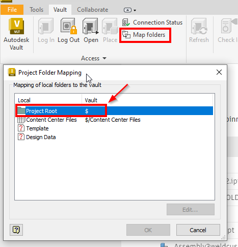 Duplicate inserted folder structure when checking in to Vault from Inventor