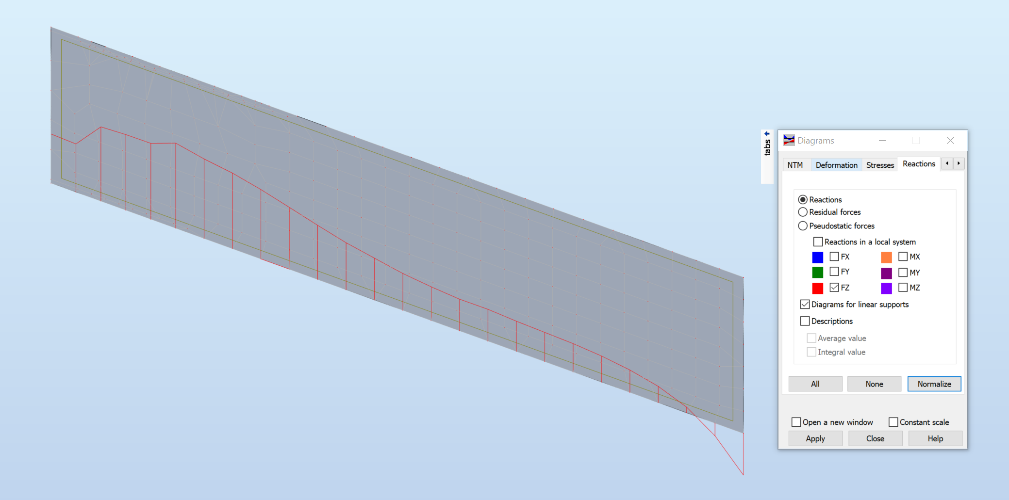 Sudden peak in reactions for wall in Robot Structural Analysis