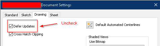 The Place Views are grayed out when creating a new drawing from a custom template in Inventor